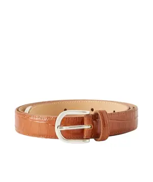 MFPEN Occasion Croc-effect Leather Belt - Brown
