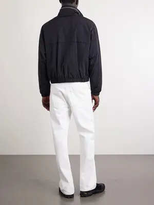Ami Cropped Logo-embroidered Shell Jacket