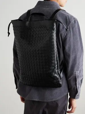 Bottega Veneta Trail Intrecciato Leather Backpack