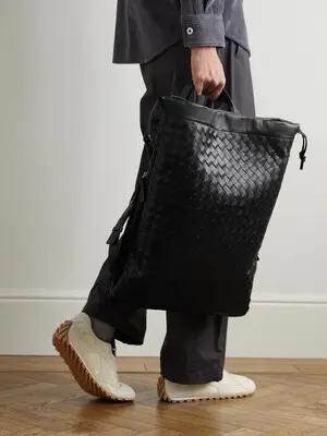 Bottega Veneta Trail Intrecciato Leather Backpack