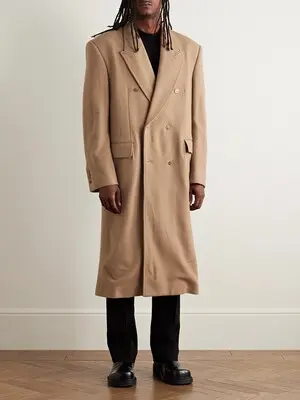 Balenciaga Oversized Double-breasted Wool-felt Coat