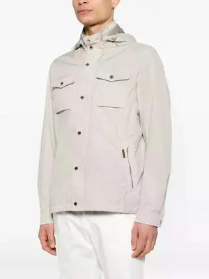 MOORER Hooded Pocket Jacket - Neutrals