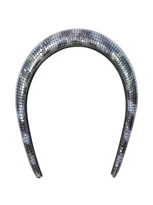 Burberry Check Mesh Headband - Silver
