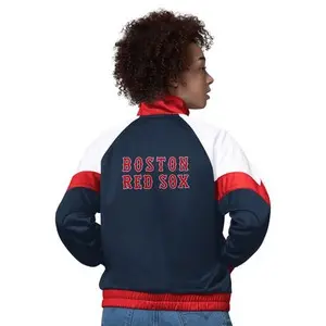 STARTER Boston Red Sox Teamwork Raglan Full-zip Track Jacket