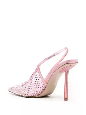 LE SILLA Gilda 100mm Crystal-embellished Pumps - Pink