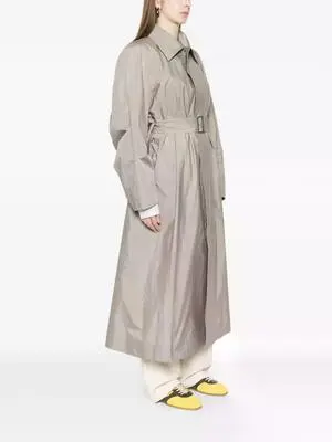 Issey Miyake Belted Long Sleeve Coat