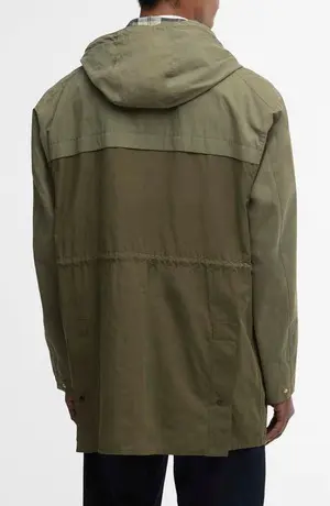 Barbour Icons Durham Waterproof Hooded Raincoat - Fern
