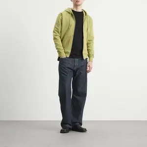 AMI Paris Contrasted De Coeur Hoodie - Matcha