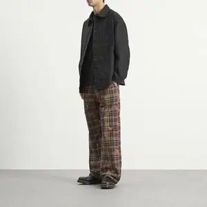 Needles Embroidered Madras Plaid Easy Pants