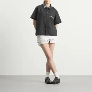 Toga Plain Weave Metal Short Sleeve Shirt