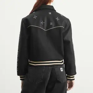 ICECREAM Western Crystal Varsity Jacket