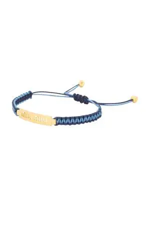 Miu Miu Miu Miu Logo Scooby Bracelet In Multi Oro  Celeste  & Blu