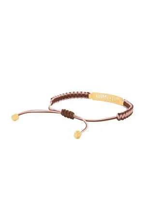Miu Miu Miu Miu Logo Scooby Bracelet In Multi Oro, Rosa, & Marrone