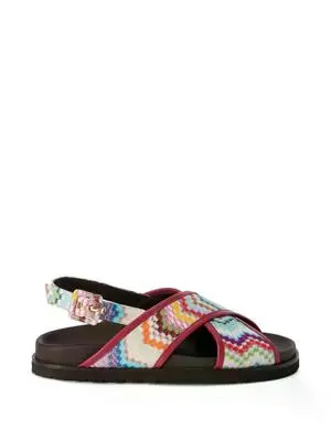 Missoni Zigzag Cross Strap Sandals