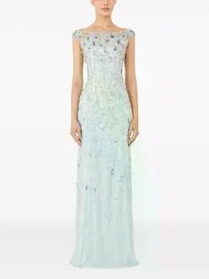 Jenny Packham Jessie Beaded Gown - Blue
