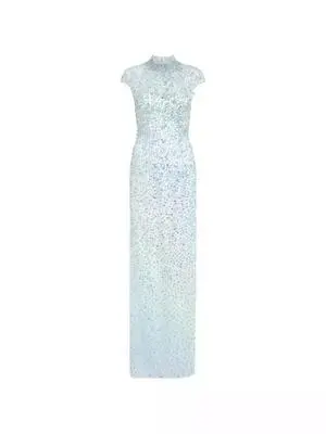Jenny Packham Treasure Beaded Maxi Dress - Blue