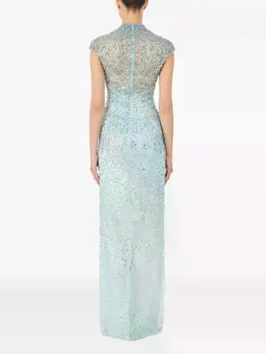 Jenny Packham Treasure Beaded Maxi Dress - Blue