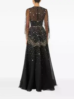 Jenny Packham Beaded-embellished Maxi Dress - Black
