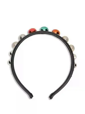 Red Valentino Studded Bead Hairband - Black