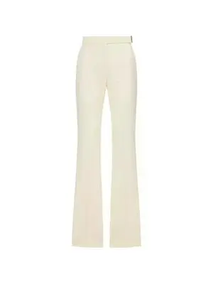 Sportmax Belted Flared Trousers - Neutrals