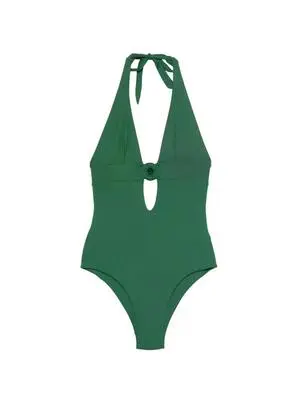 FISICO Ring-detail One-piece Swimsuit - Green