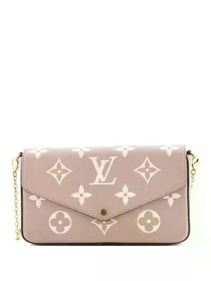 LOUIS VUITTON Felicie Pochette Bicolor Monogram Empreinte Giant - Neutrals