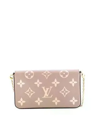 LOUIS VUITTON Felicie Pochette Bicolor Monogram Empreinte Giant - Neutrals
