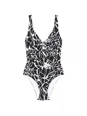 FISICO Knot-detail One-piece Swimsuit - Black