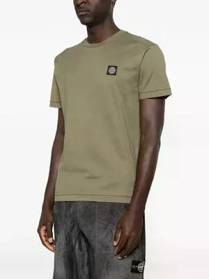 Stone Island Compass Logo-patch T-shirt - Green