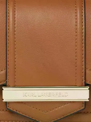 Karl Lagerfeld Small K/nova Leather Crossbody Bag - Brown