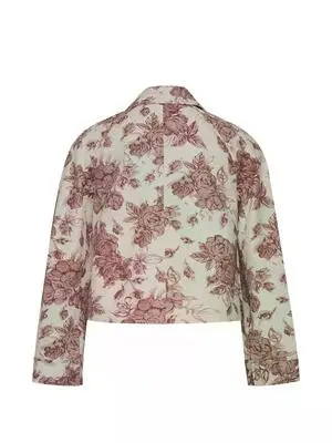 Cara Cara Floral-print Cropped Jacket - Neutrals