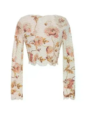 Cara Cara Sally Floral-pattern Cardigan - Neutrals