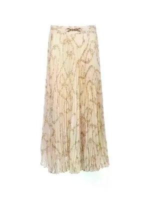 Zimmermann Chain-print Pleated Skirt