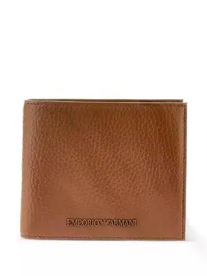 Emporio Armani Textured-leather Wallet - Brown