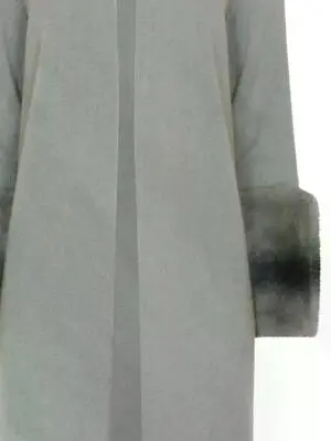 IZAAK AZANEI Fur-cuff Wool Cardigan Coat