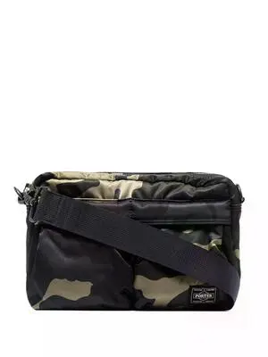 PORTER Camouflage Logo Patch Shoulder Bag - Black