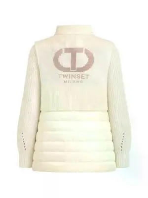 TWINSET Ribbed Knit Coat