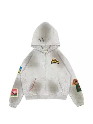 ALL HUMAN Patches Zip Hoodie