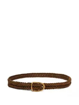 TOM FORD Braided Leather Belt - Brown