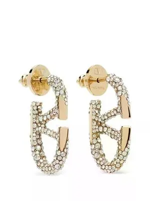 Valentino Garavani Studded Logo Earrings - Gold