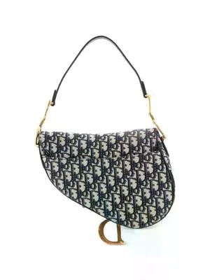 Dior Saddle Handbag Oblique Canvas Medium - Blue