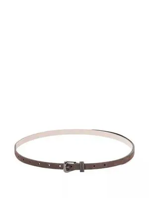 Brunello Cucinelli Beaded Leather Belt - Brown
