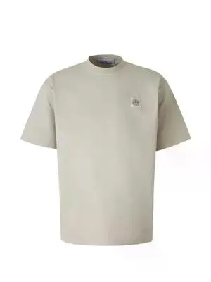 Stone Island Ribbed Patch Round Neck T-shirt