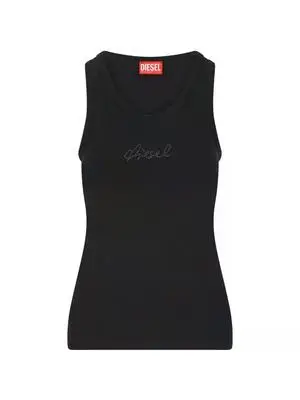 DIESEL® Crystal Embellished Tank Top - Black