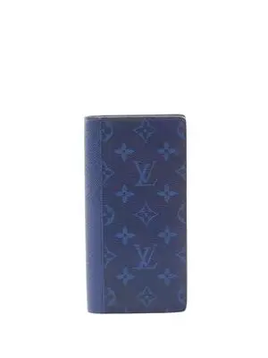 LOUIS VUITTON 2021-2026 Taigarama Portefeuille Brazza Long Wallets - Blue