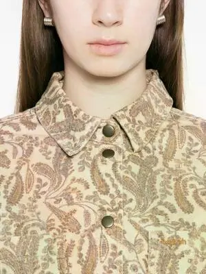Ba&sh Tullia Paisley Cotton Jacket - Neutrals