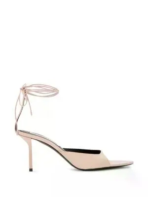 Victoria Beckham Eliza Tie Ankle Stiletto Sandals - Neutrals