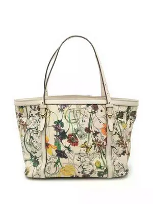 Gucci Leather Flora Tote Bag