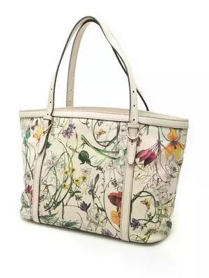 Gucci Leather Flora Tote Bag