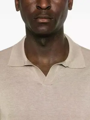 BARBA NAPOLI Collared Short-sleeve Sweater